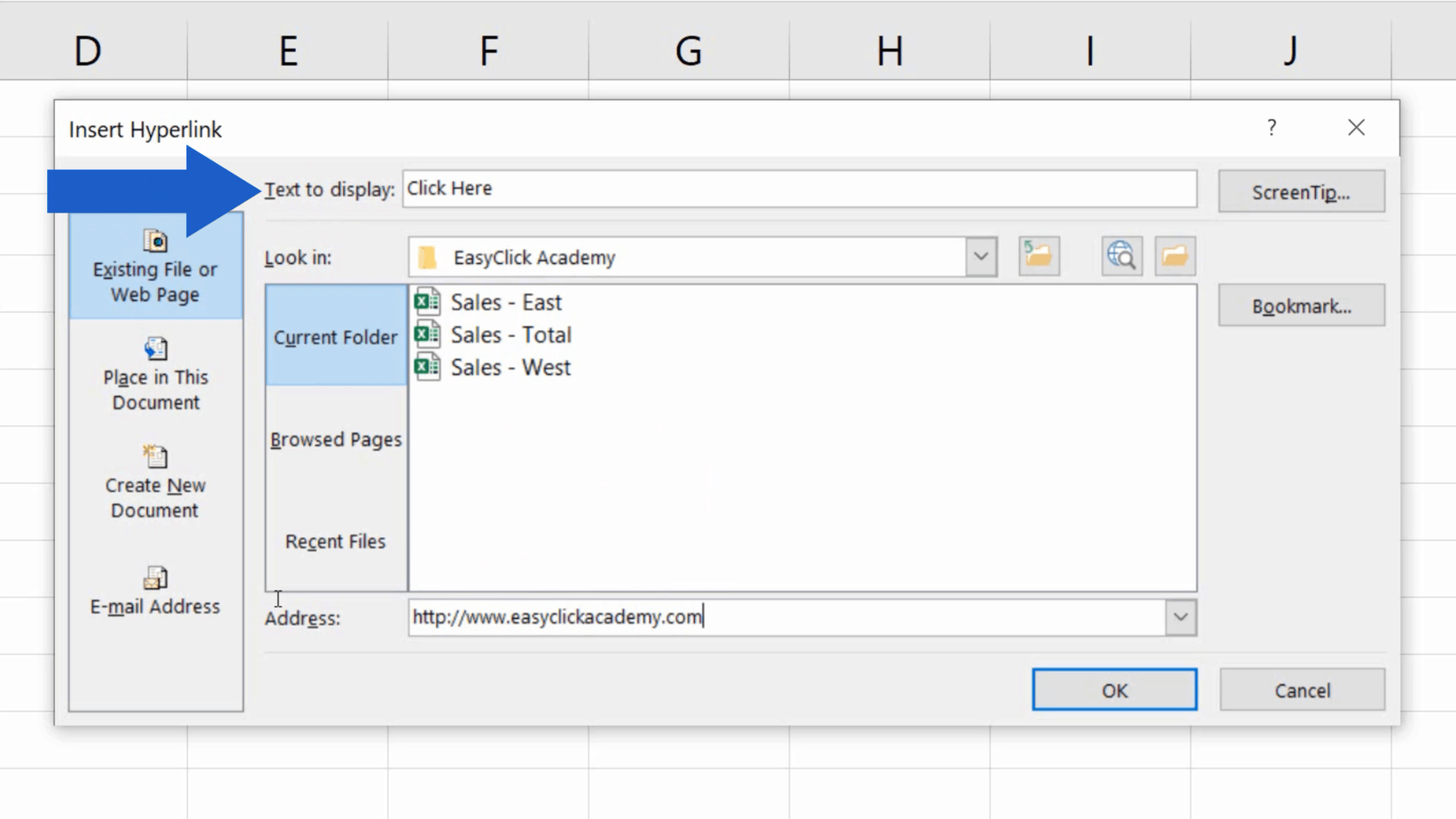 How to Create a Hyperlink in Excel