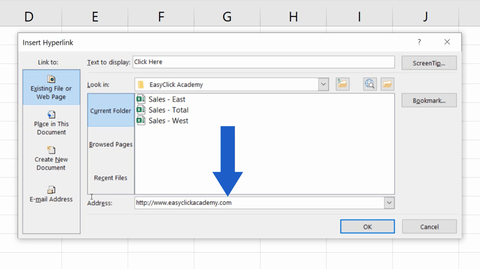 How to Create a Hyperlink in Excel