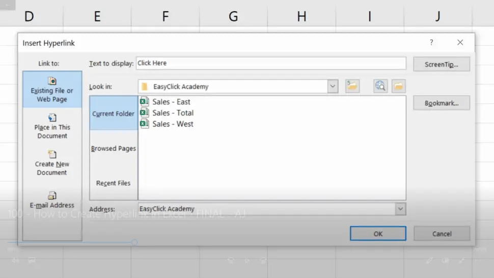 How to Create a Hyperlink in Excel