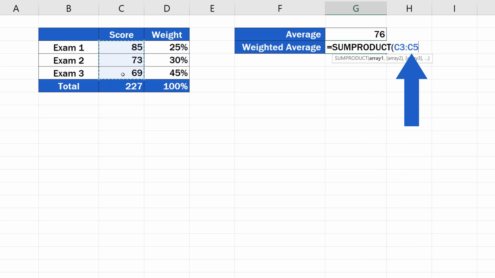 How To Calculate The Weighted Average In Excel Easyclick Academyeasyclick Academy