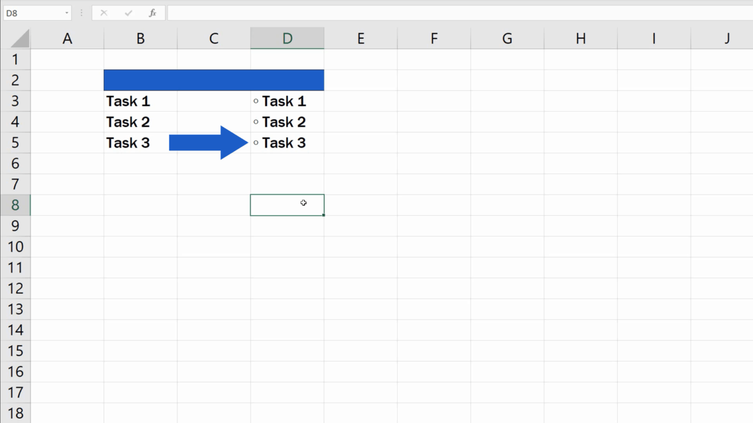 How to Insert Bullet Points in Excel
