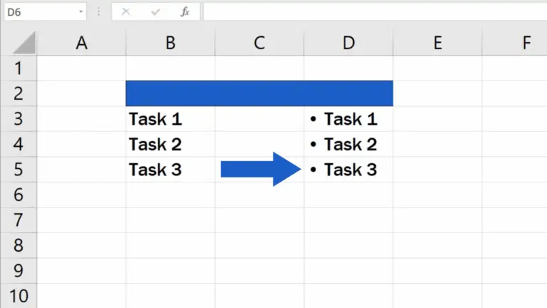 How to Insert Bullet Points in Excel