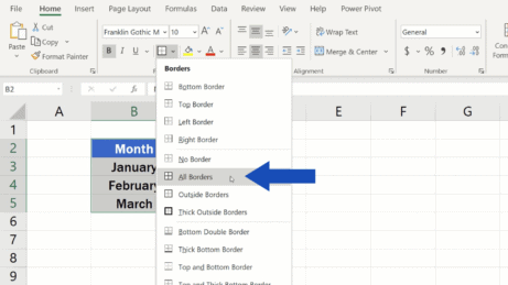 How to Make Borders in Excel