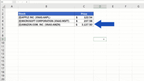 How to Get Stock Prices in Excel