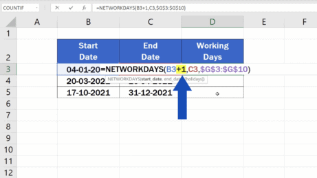 How to Calculate Working Days in Excel