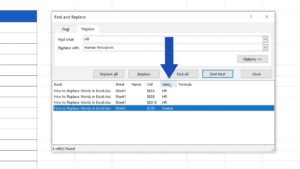 How to Replace Words in Excel