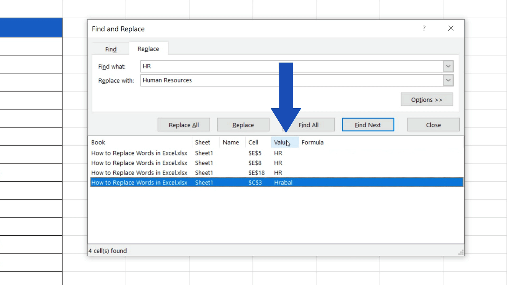 How to Replace Words in Excel How to Replace Words in Excel