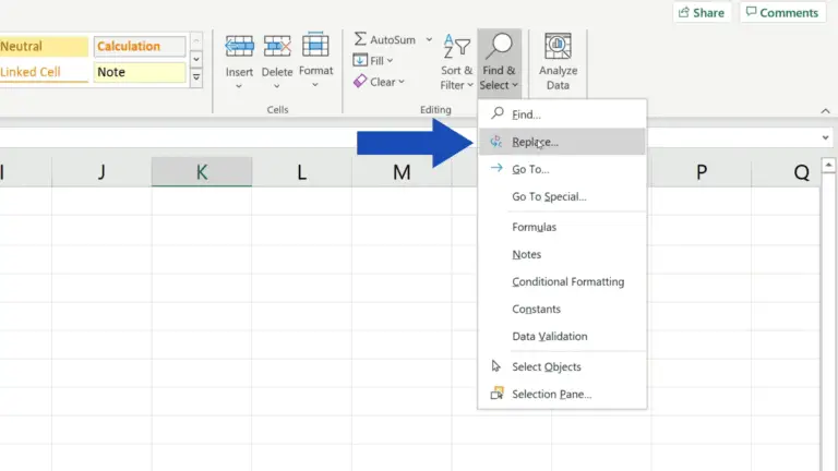 How to Replace Words in Excel