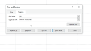 How to Replace Words in Excel
