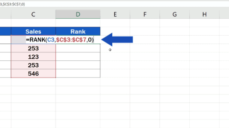 How to Calculate a Rank in Excel