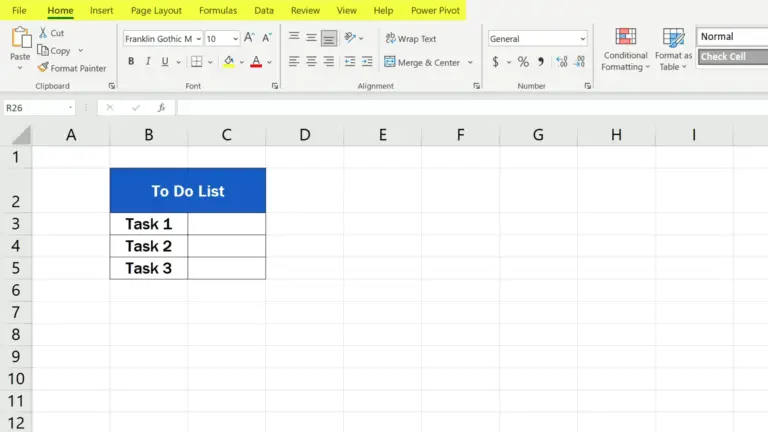 How to Insert a Checkbox in Excel