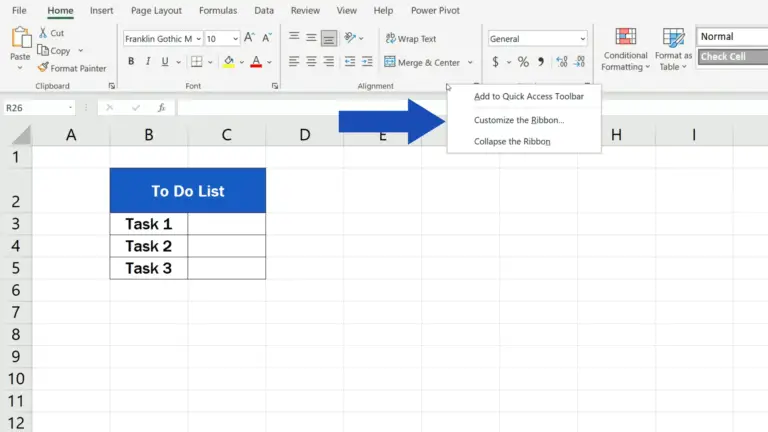 How to Insert a Checkbox in Excel