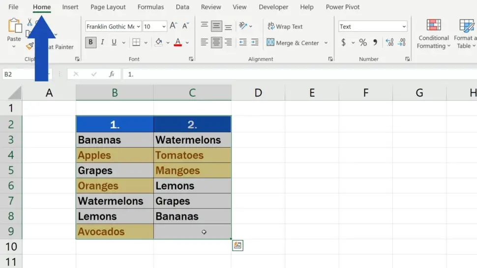 How to Compare Two Columns in Excel to Find Differences