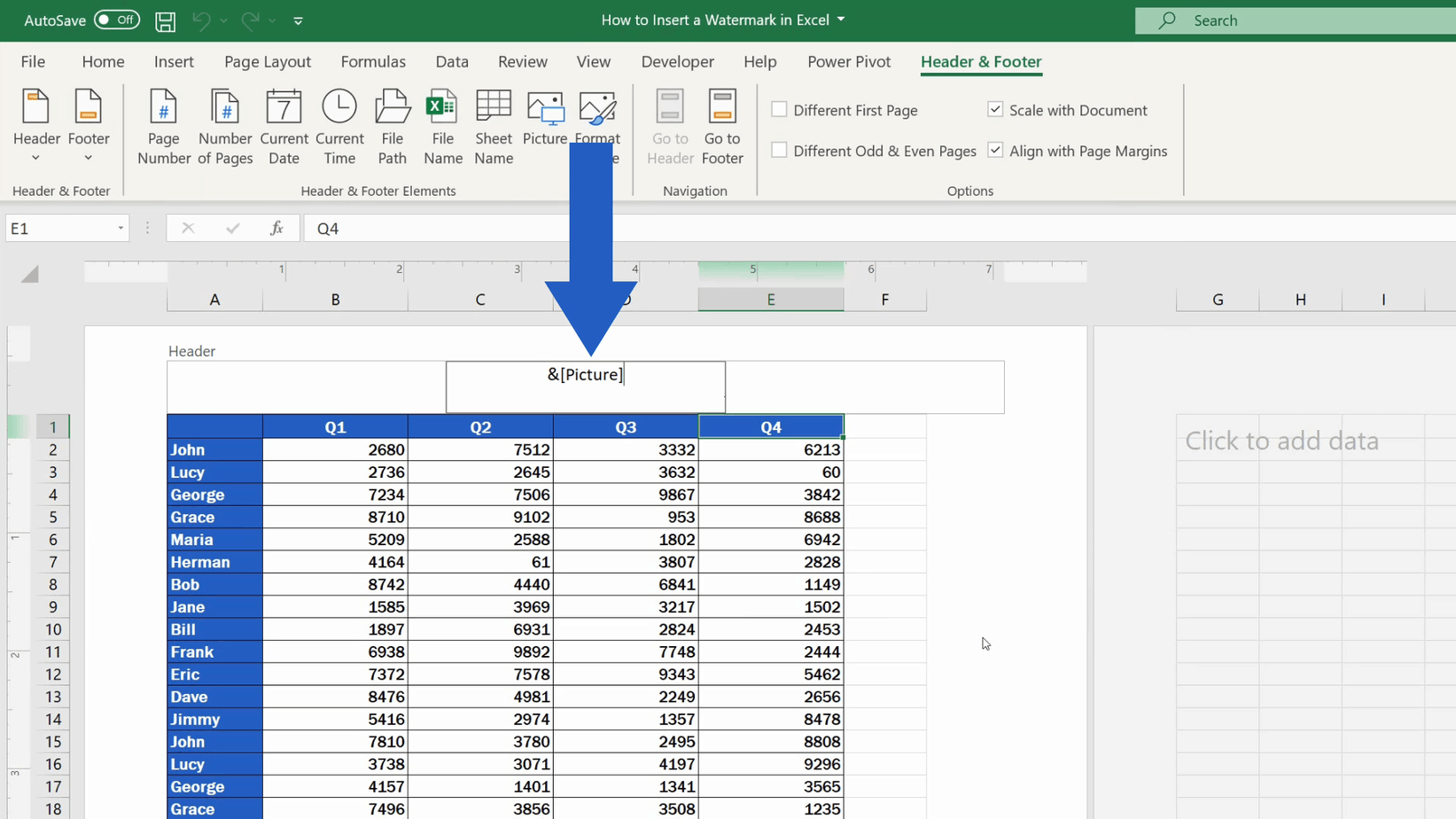 How to Insert a Watermark in Excel