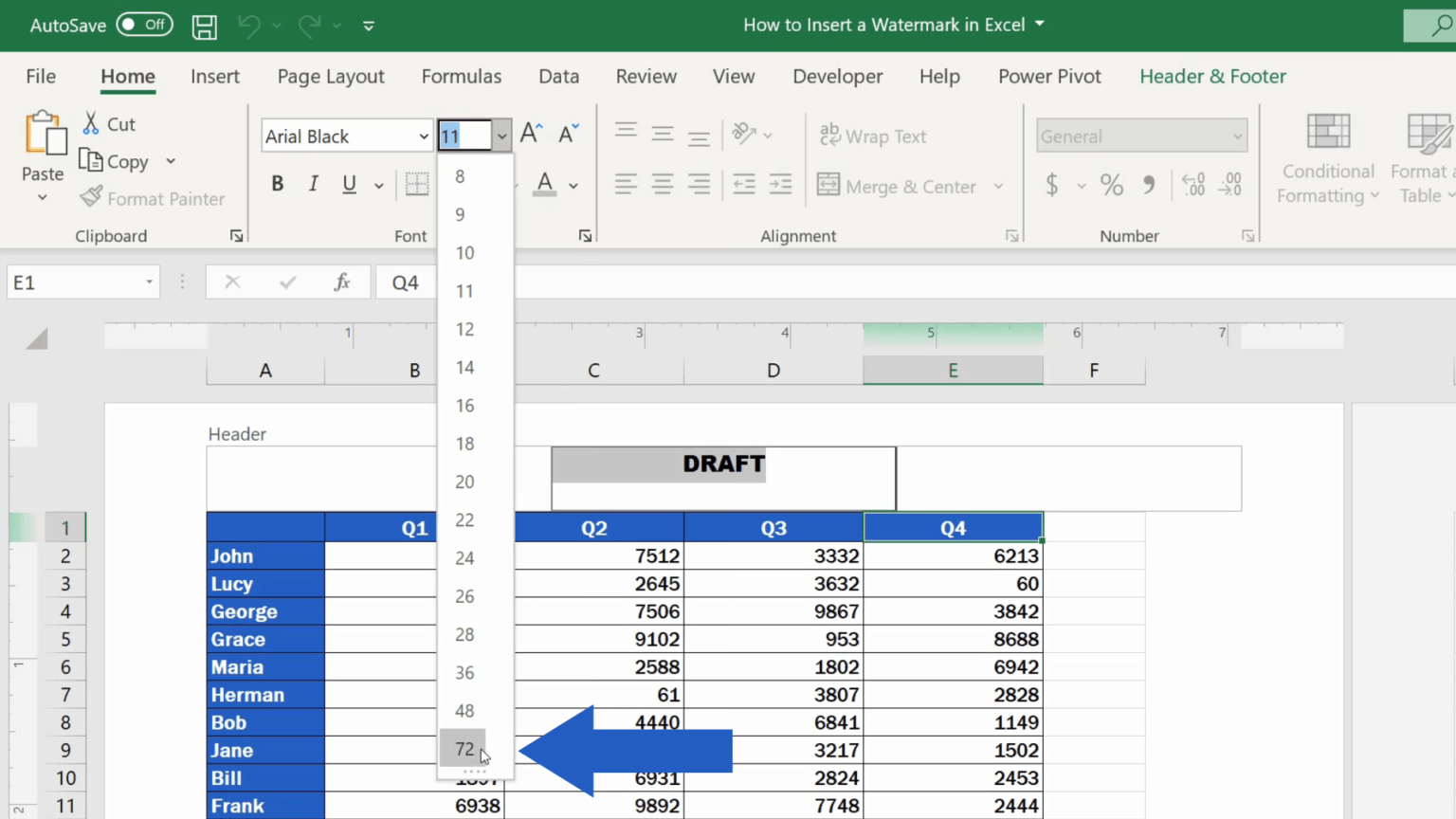 How to Insert a Watermark in Excel
