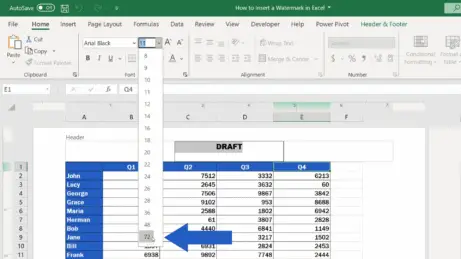 How to Insert a Watermark in Excel