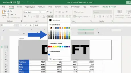 How to Insert a Watermark in Excel