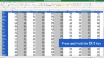 How to Select Two Different Columns in Excel at the Same Time