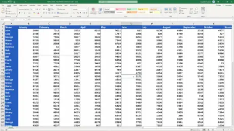 How to Select Two Different Columns in Excel at the Same Time