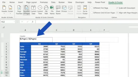 How to Add a Header in Excel