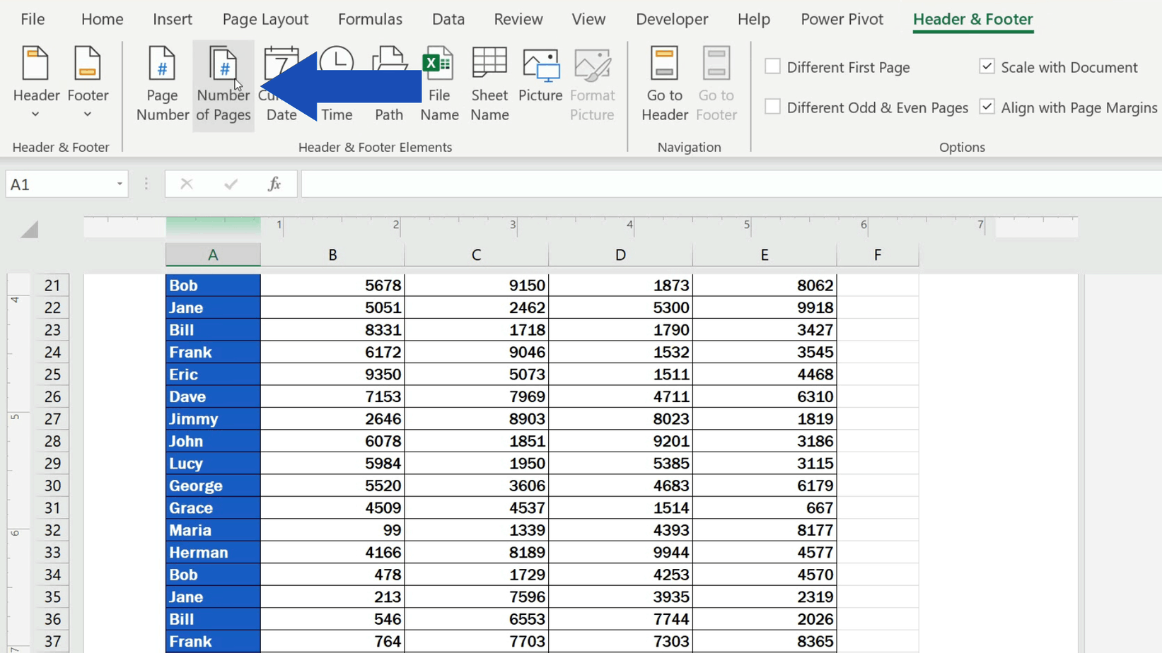 How to Add a Footer in Excel