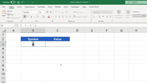 How to Write Pi in Excel