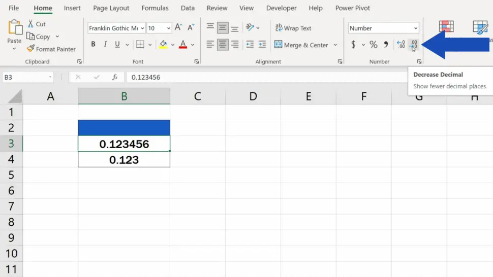 How to Change the Number of Decimal Places in Excel
