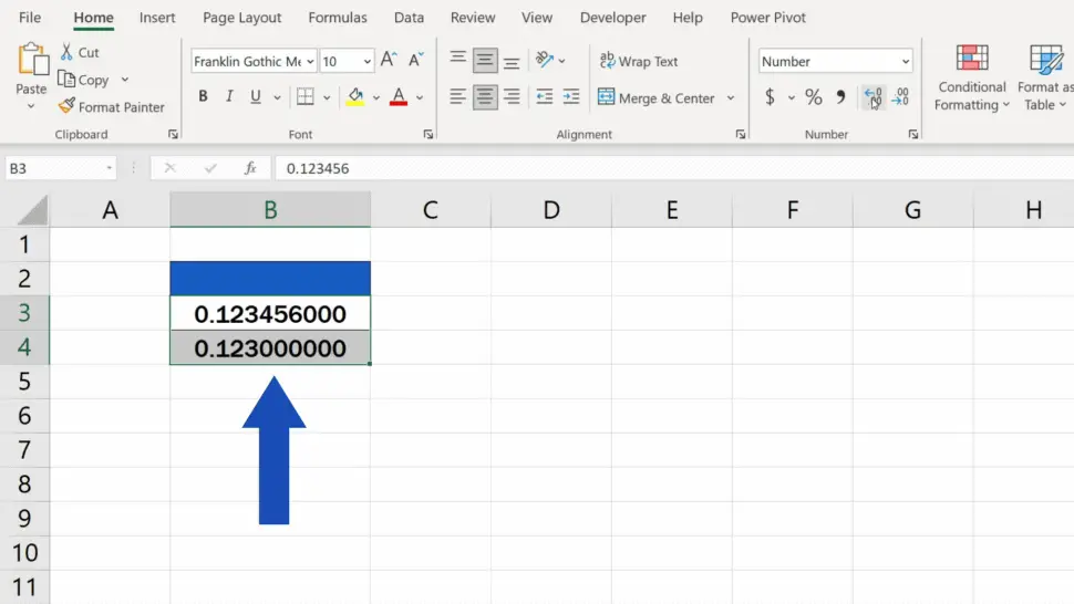How to Change the Number of Decimal Places in Excel