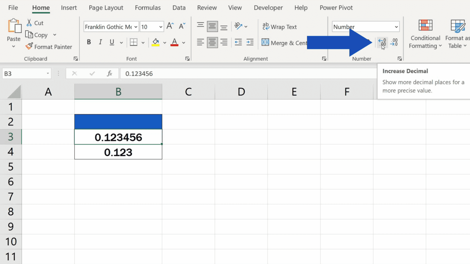 How to Change the Number of Decimal Places in Excel