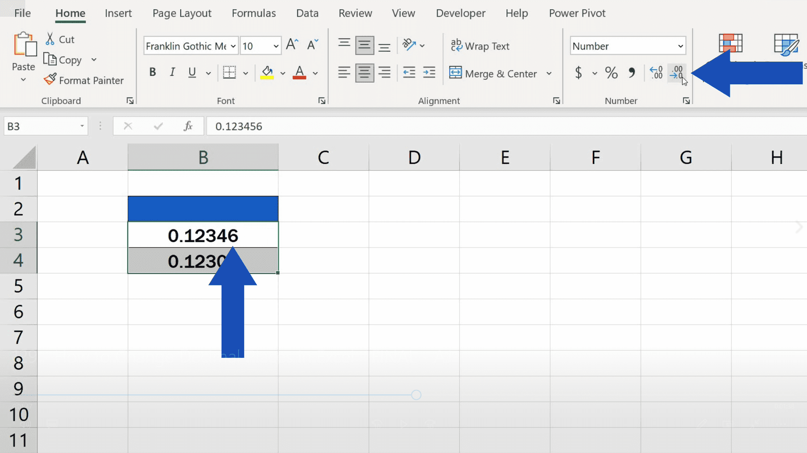 How to Change the Number of Decimal Places in Excel