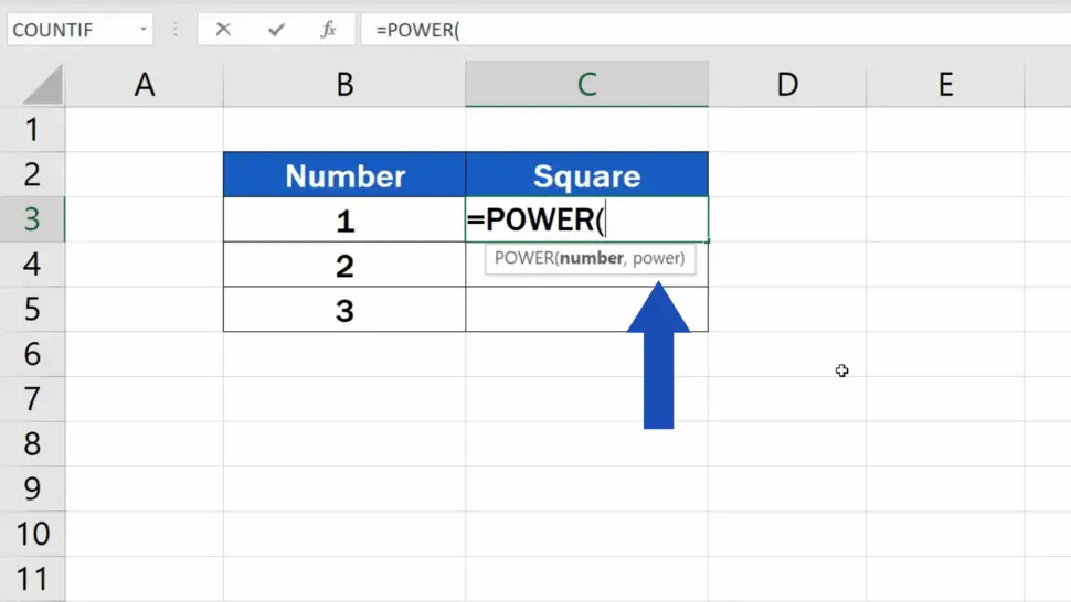 How to Square a Number in Excel