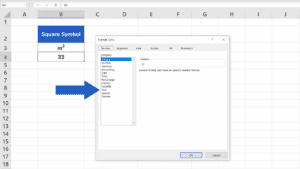 How to Write the Squared Symbol in Excel