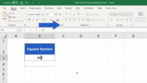 How to Write the Squared Symbol in Excel