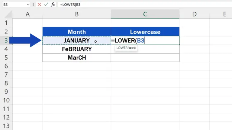 How to Change Capital Letters to Lowercase in Excel