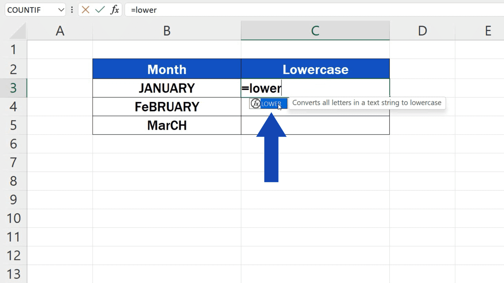 How to Change Capital Letters to Lowercase in Excel