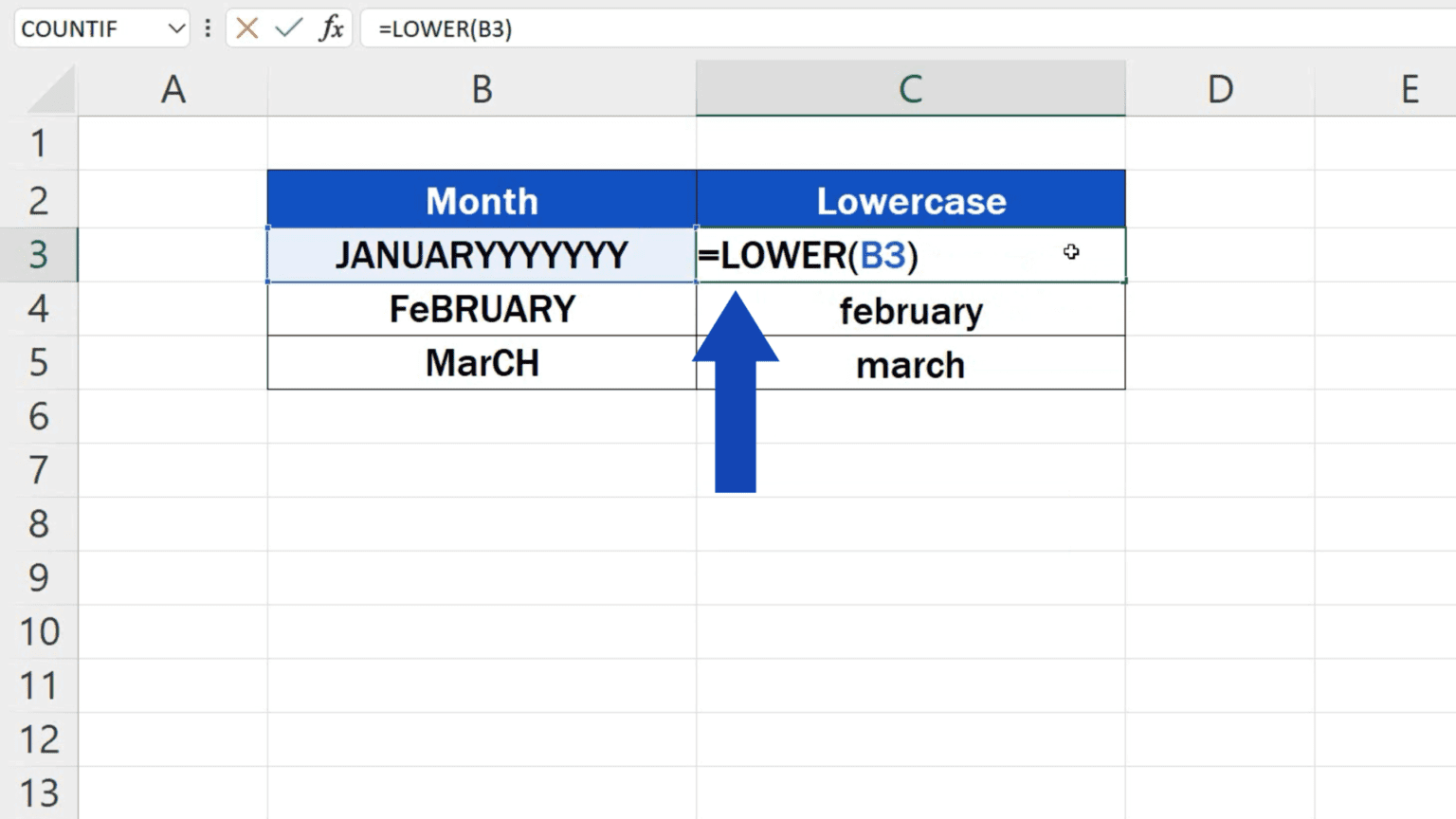 How to Change Capital Letters to Lowercase in Excel