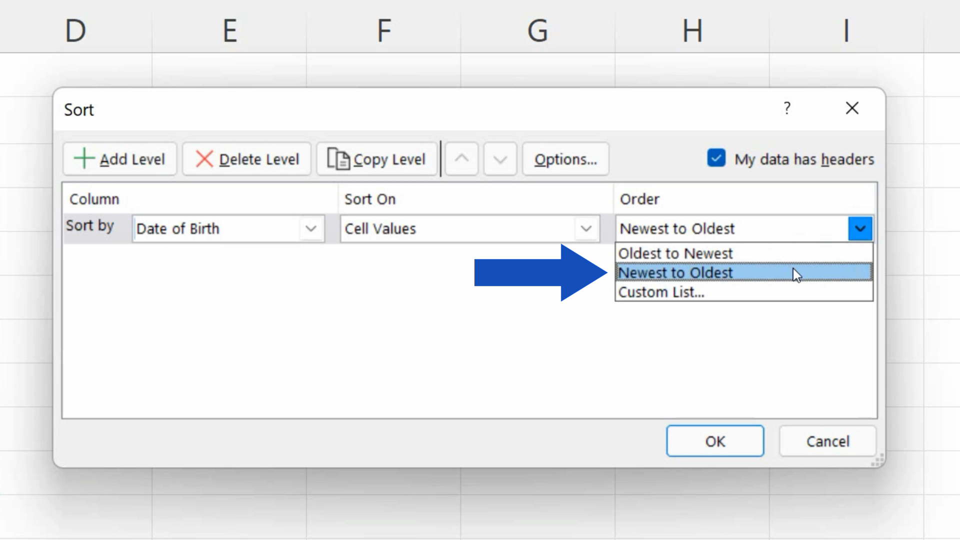 How to Sort by Date in Excel