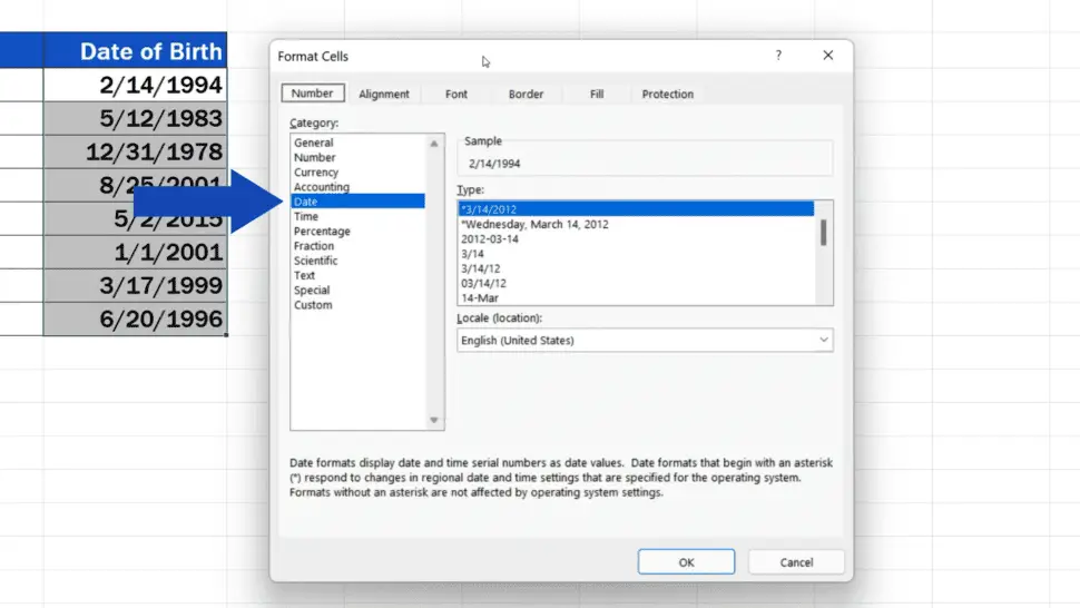 How to Change Date Format in Excel