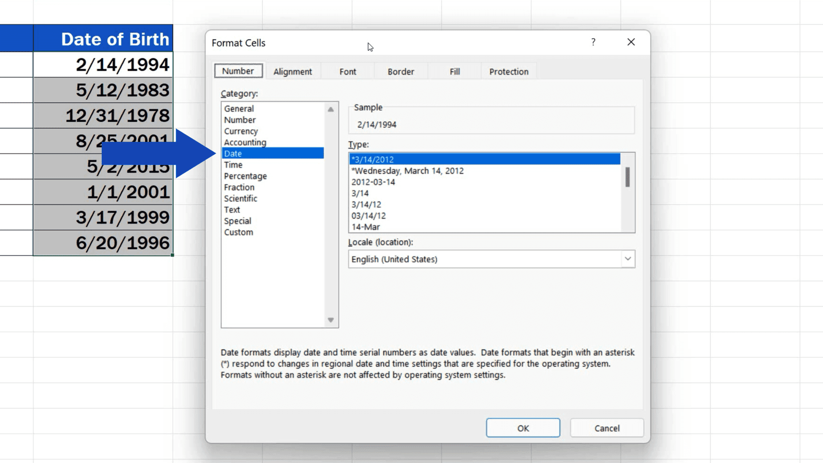 How to Change Date Format in Excel