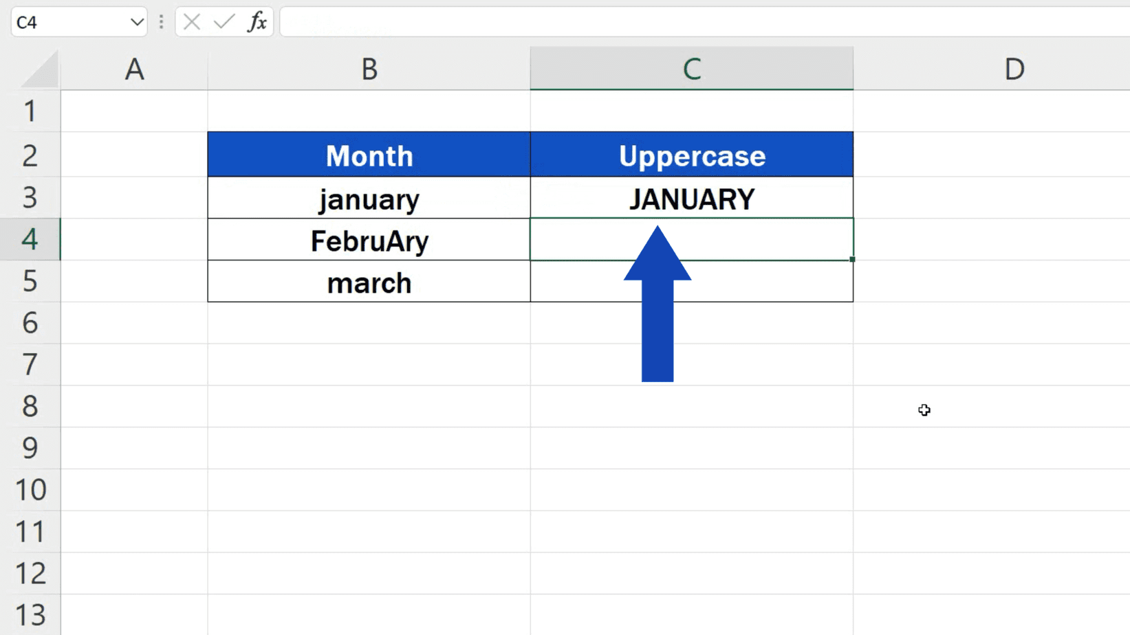 How to Change Lowercase to Uppercase in Excel