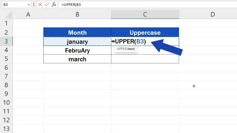 How to Change Lowercase to Uppercase in Excel