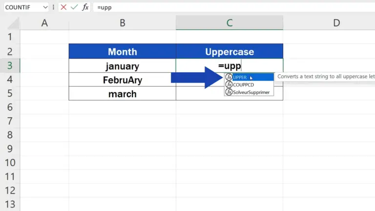 How to Change Lowercase to Uppercase in Excel