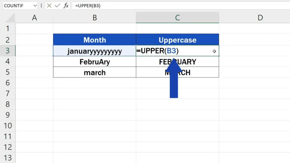 How to Change Lowercase to Uppercase in Excel