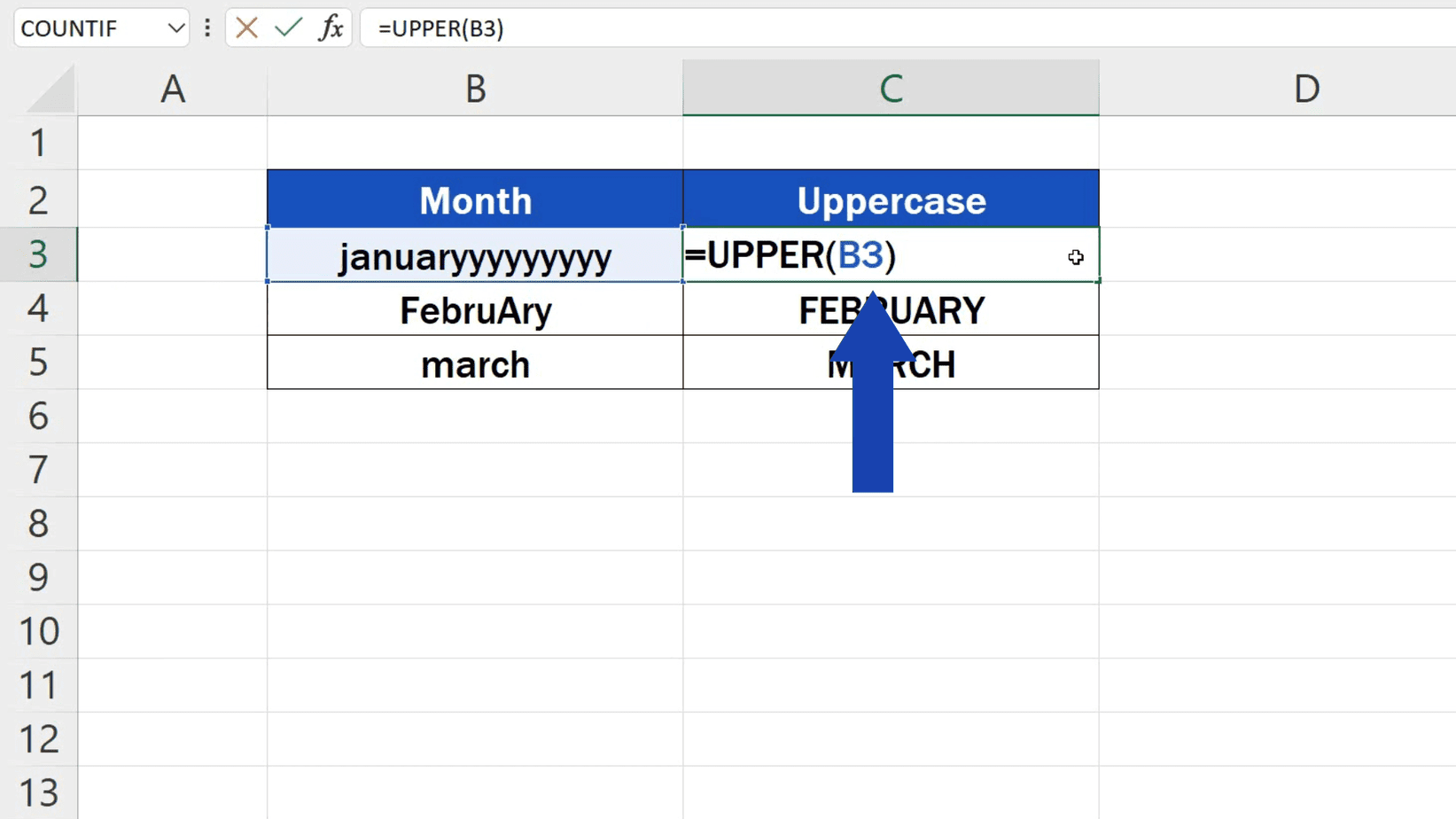How to Change Lowercase to Uppercase in Excel