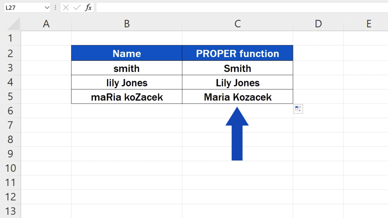 How to Capitalize First Letters in Excel