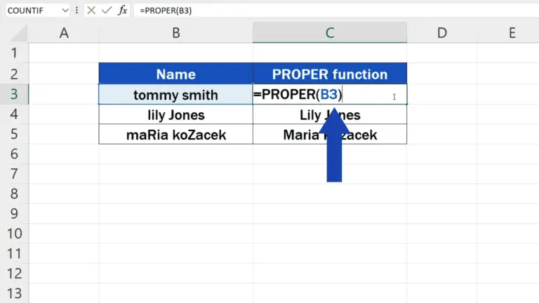 How to Capitalize First Letters in Excel