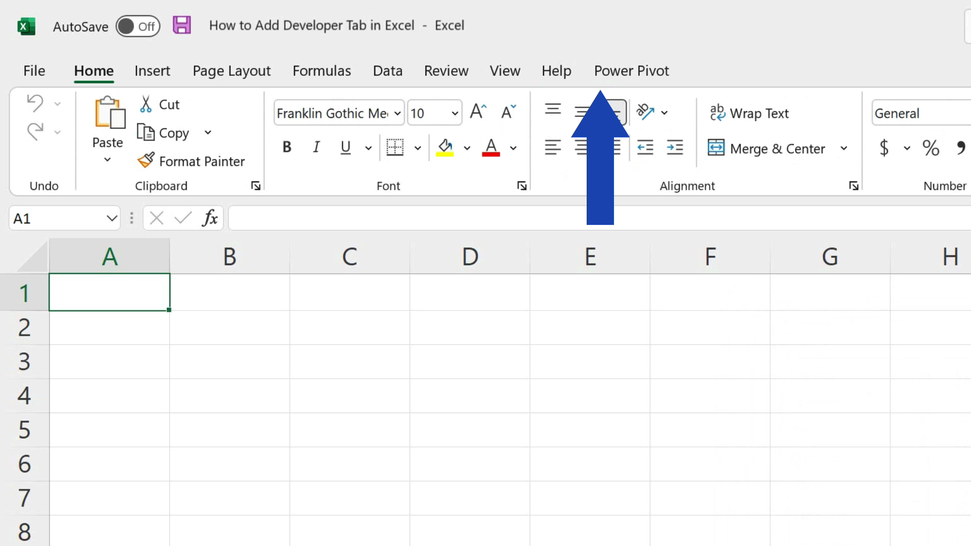 How to Add Developer Tab in Excel