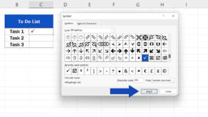 How to Insert a Check Mark in Excel
