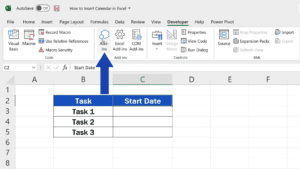 How to Insert a Calendar in Excel