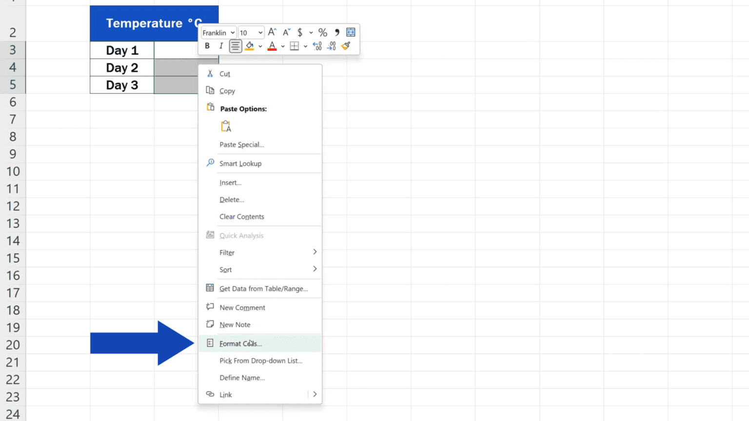 How to Insert the Degree Symbol in Excel